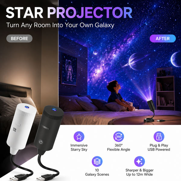 Proyector de estrellas HD «plug-and-play» 🥳 Más de 50 000 usuarios s ...